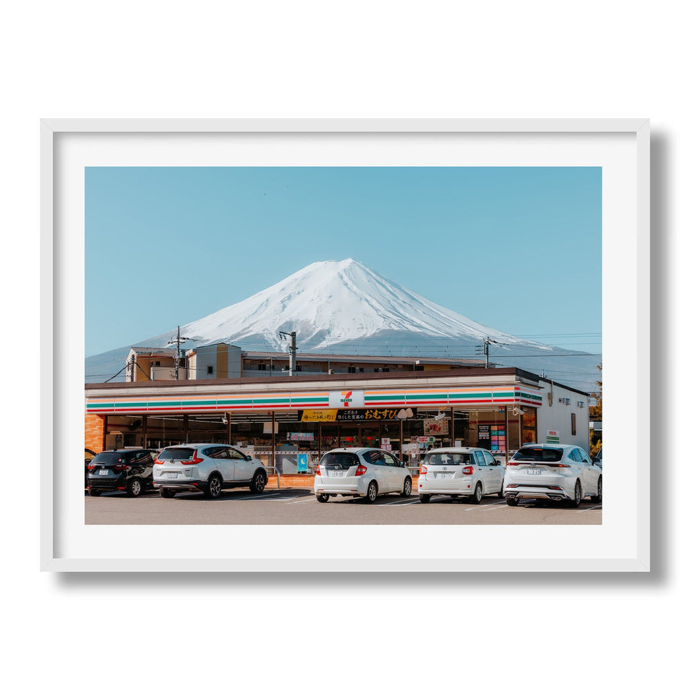 Mt Fuji Seven Eleven Store Framed Print | Japan Travel Wall Art