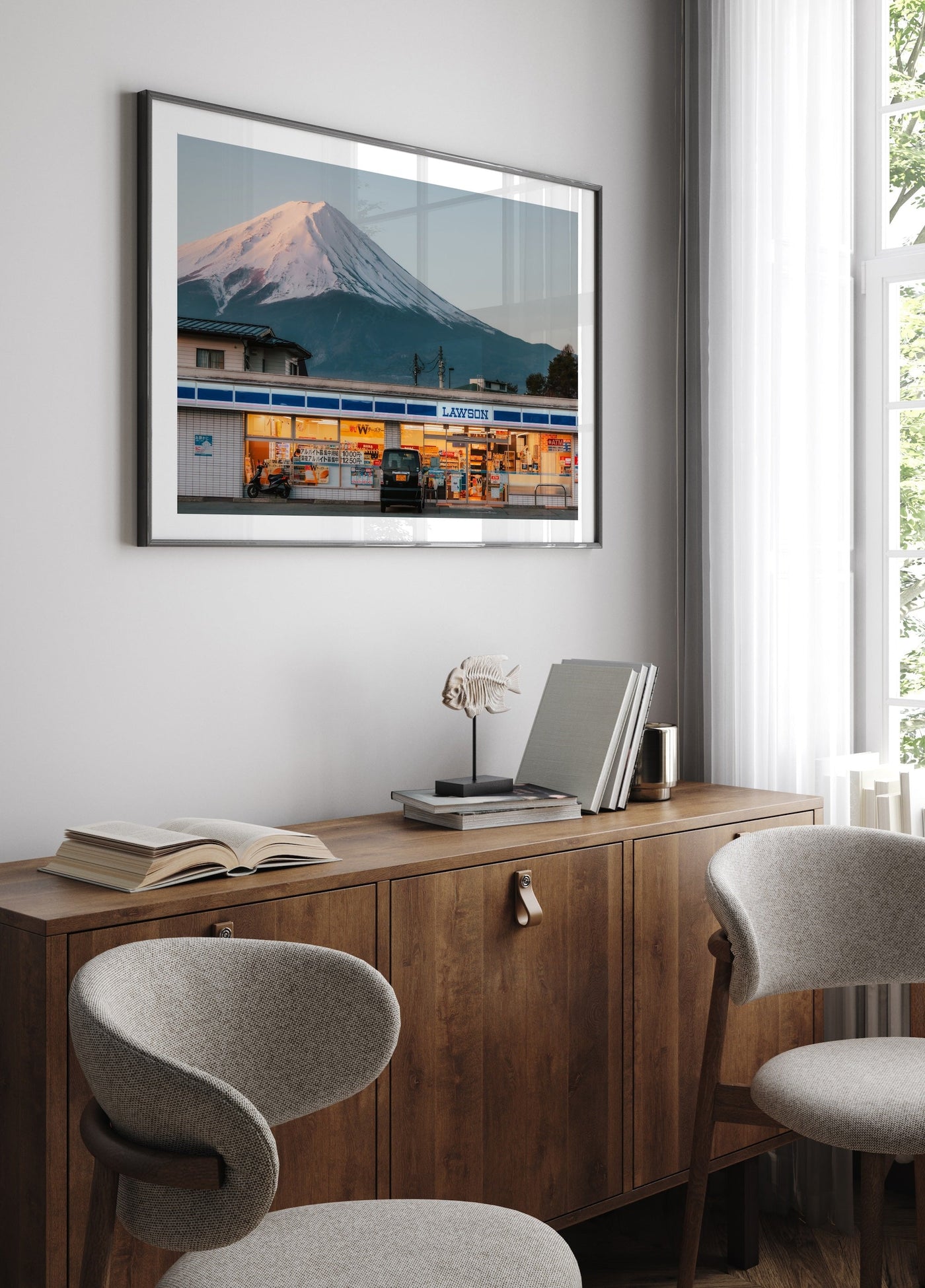 Mt Fuji Sunrise Lawson Framed Art Print | Peter Yan Studio