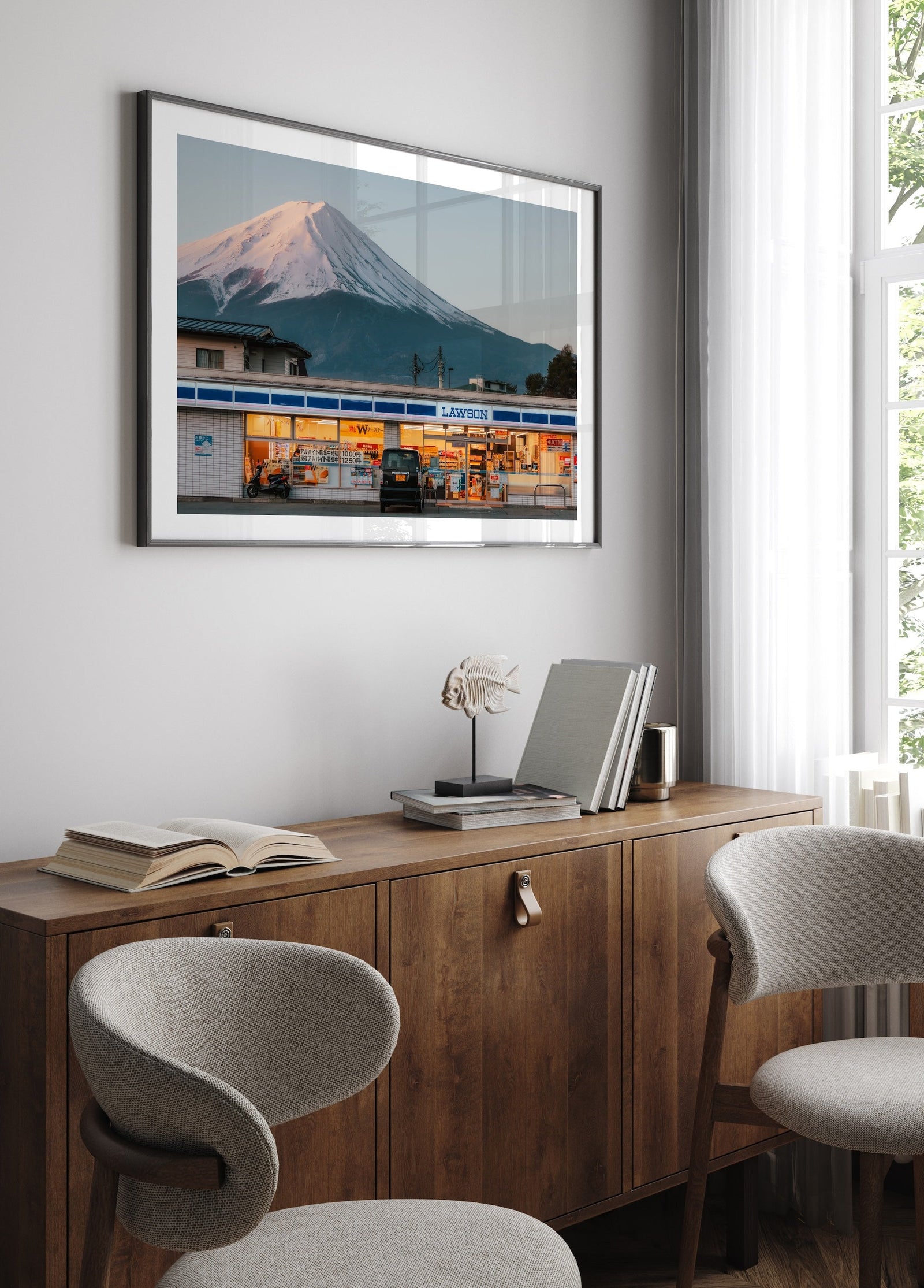 Mt Fuji Sunrise Lawson Framed Art Print | Peter Yan Studio