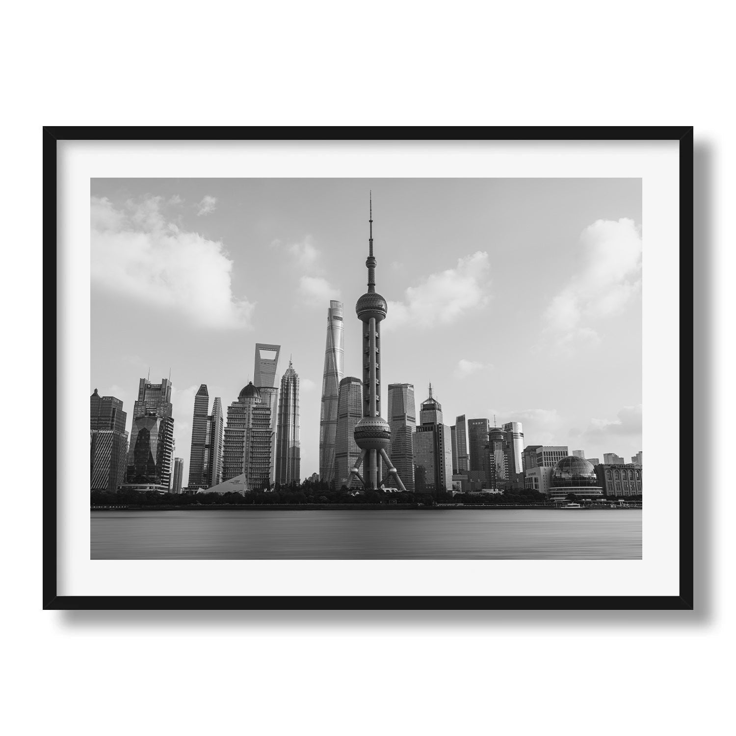 Shop Shanghai Black and White Framed Wall Art Print