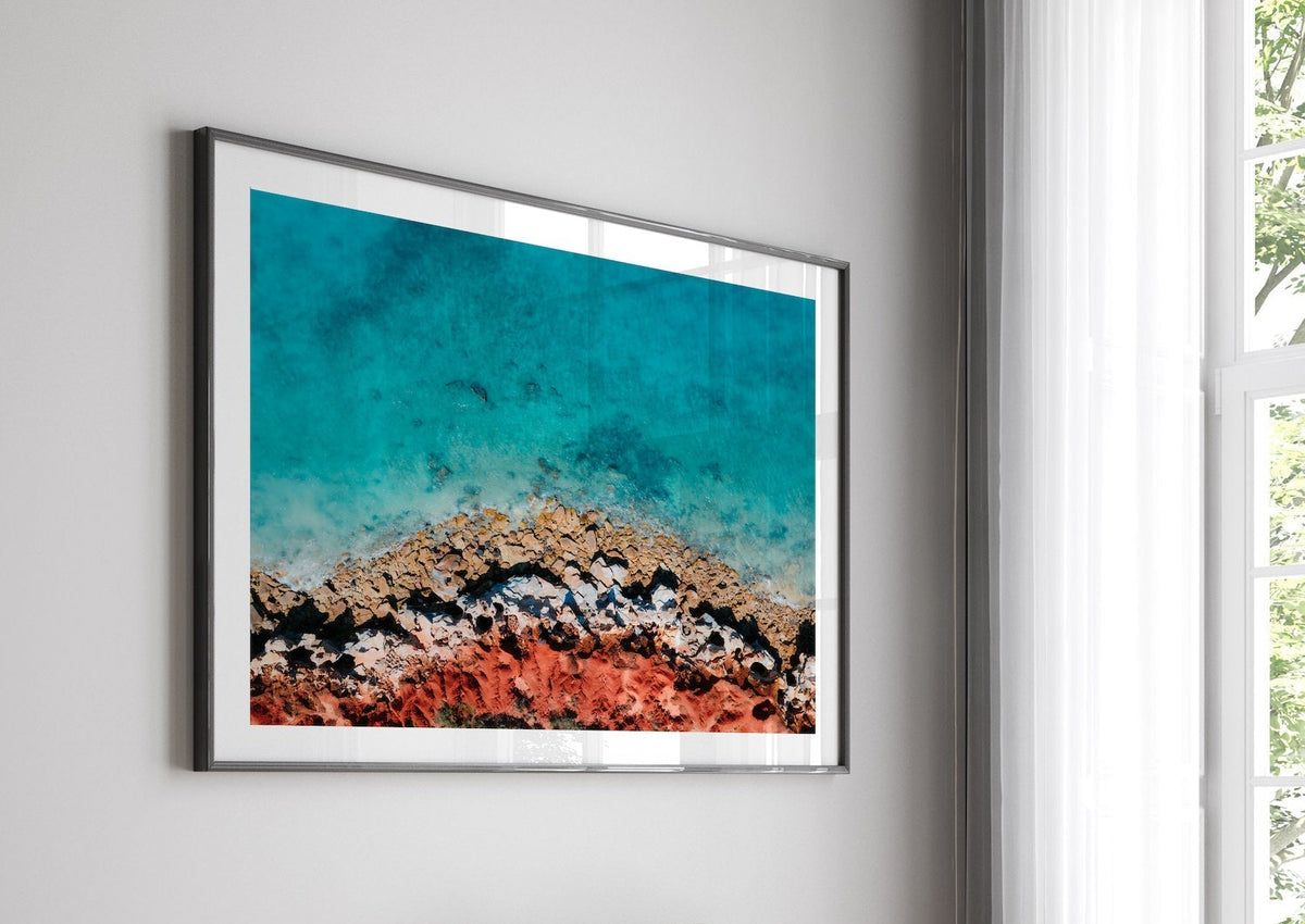 Broome Ocean Rocks Framed Art | Western Australia Wall Art Print